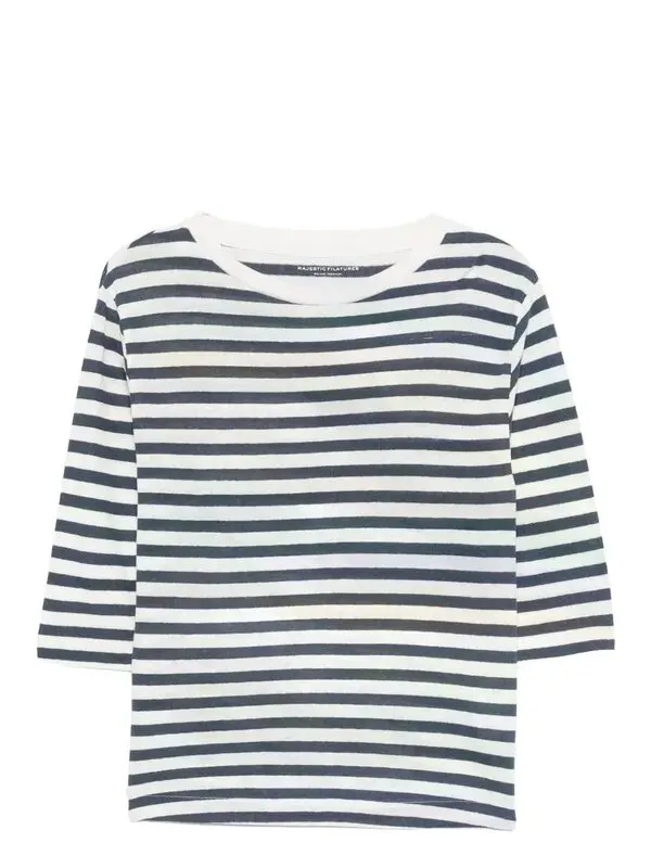 Majestic Filatures Striped T-shirt - Blue