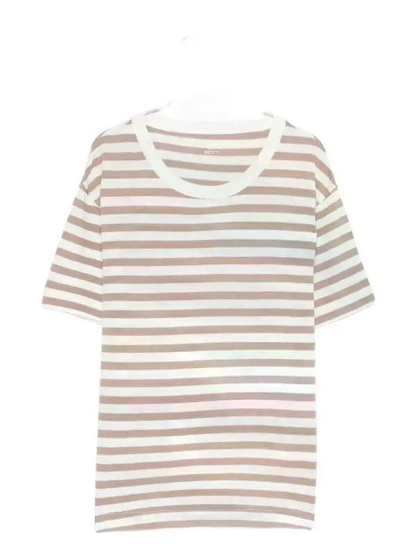 Majestic Filatures Striped Short-sleeve T-shirt - Neutrals