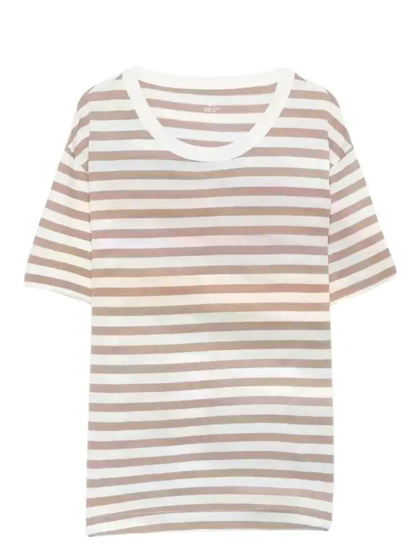 Majestic Filatures Striped Short-sleeve T-shirt - Neutrals