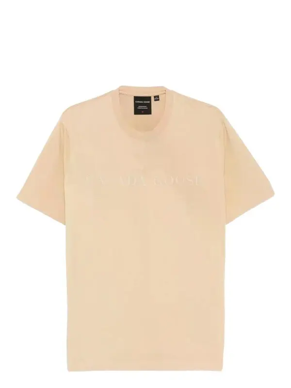 Canada Goose Logo-embroidered T-shirt - Neutrals