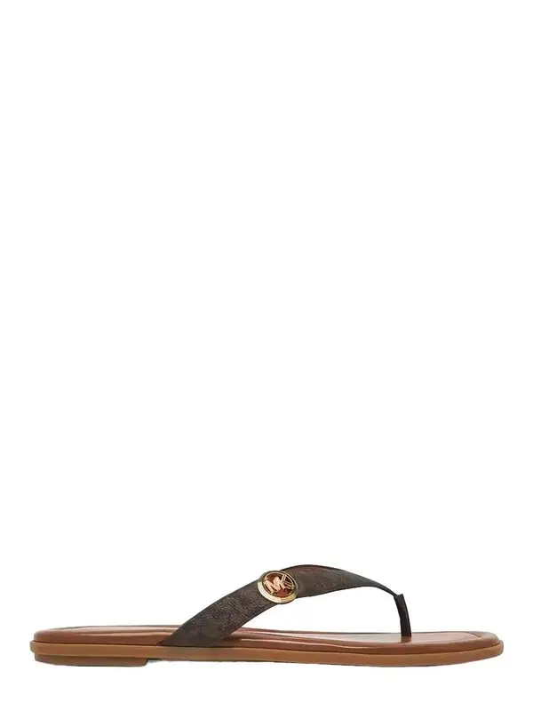 Michael Kors Logo Thong Sandals - Brown
