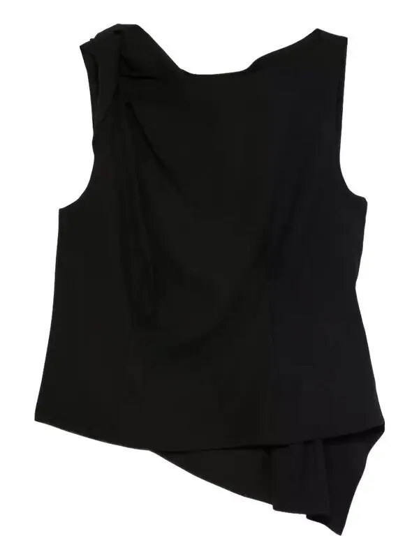 RÓHE Asymmetric Draped Top - Black