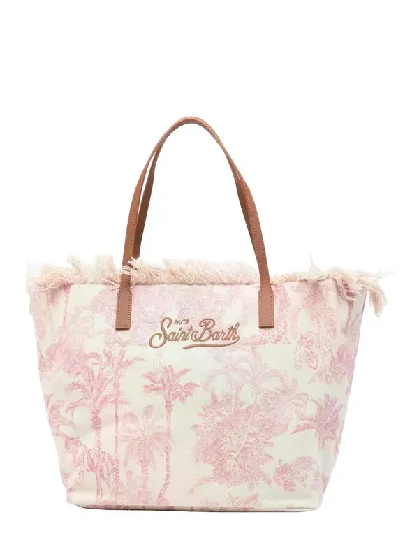 MC2 SAINT BARTH Palm-print Tote Bag - Neutrals