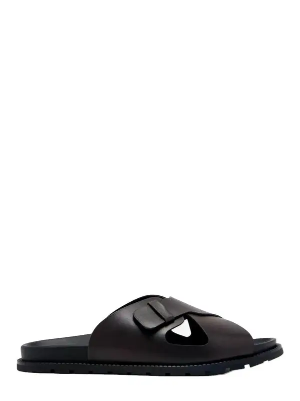 Neil Barrett Crossover-strap Sandals - Brown