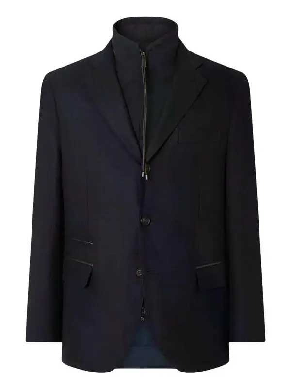 Corneliani Zip Outdoor Jacket - Blue