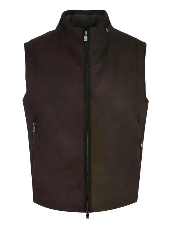 Corneliani Zip Outdoor Waistcoat - Brown