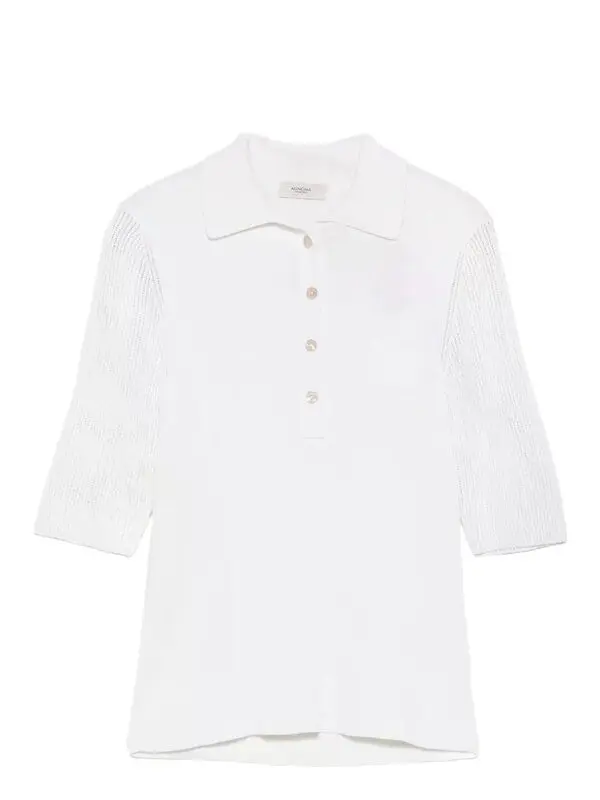 Agnona Knitted Polo Shirt - White
