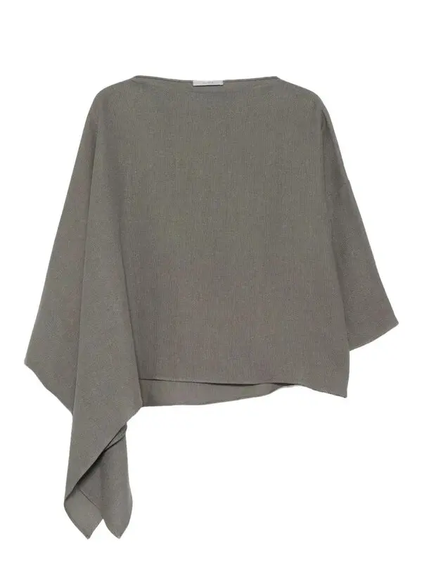 Dusan Draped Blouse - Grey