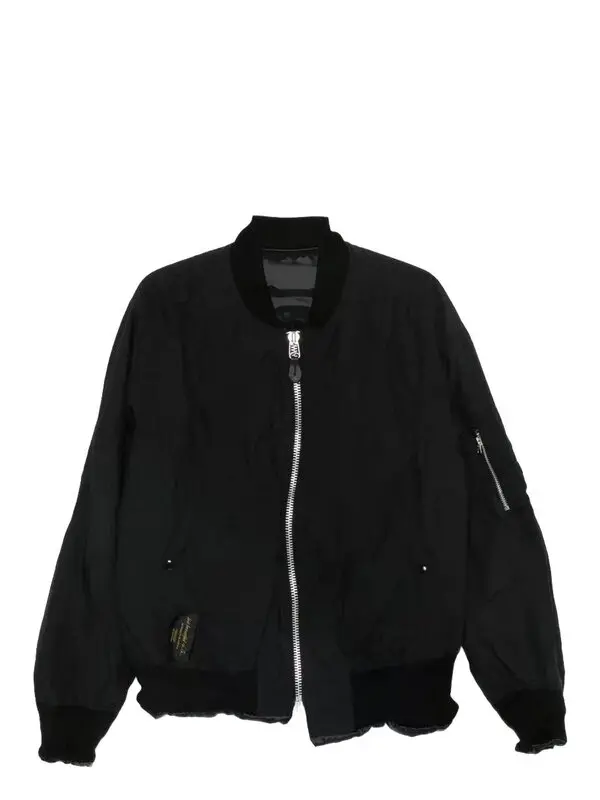 Undercover Zip-up Bomber Jacket - Black