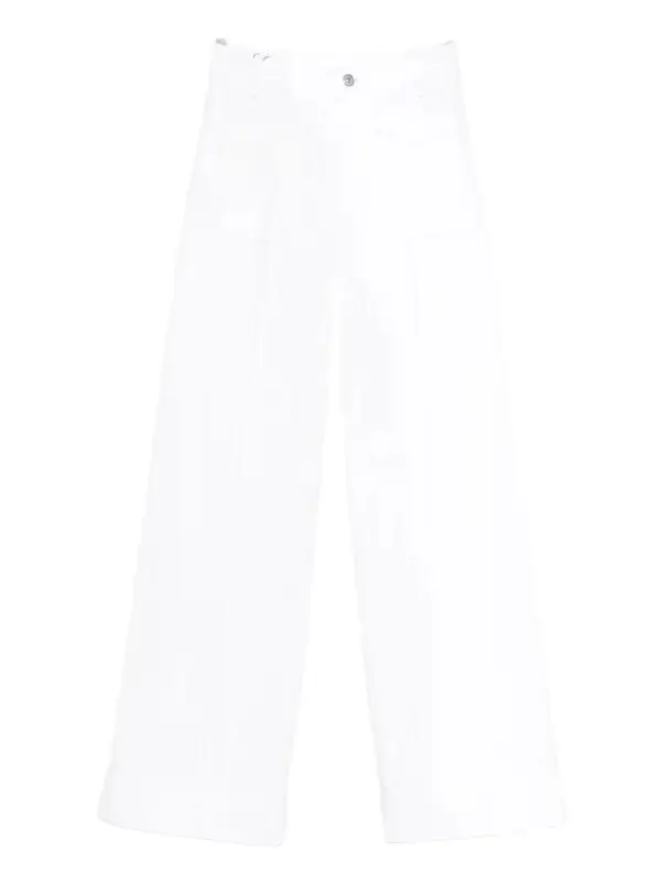 Victoria Beckham Belt-loop Wide-leg Jeans - White