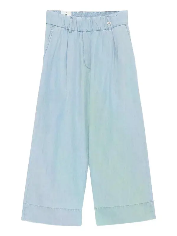MYTHS Pleated Wide Leg Trousers - Blue