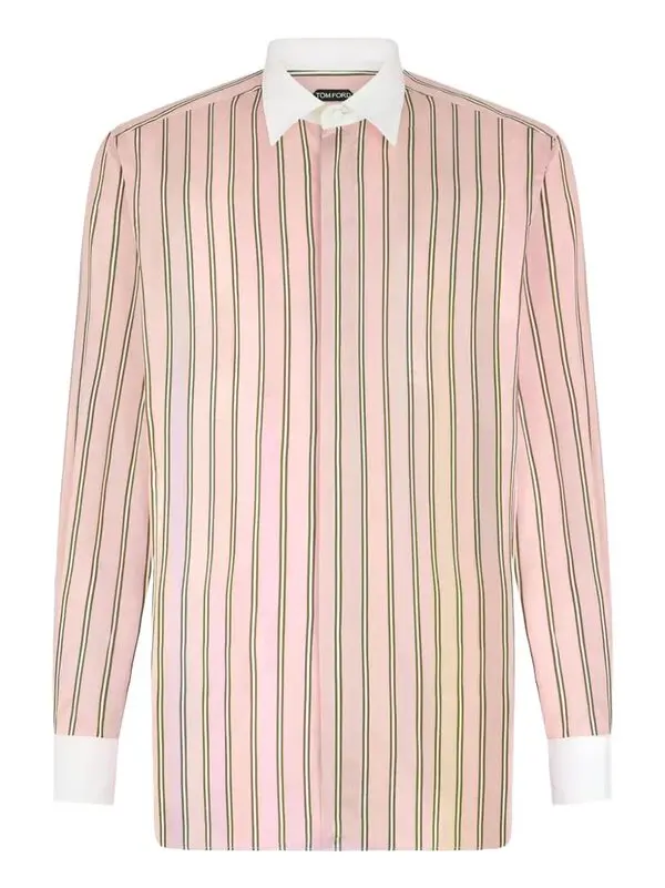 TOM FORD Striped-pattern Shirt - Pink