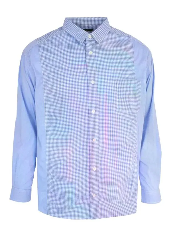 Comme Des Garçons Gingham Panel Shirt - Blue
