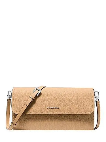 Michael Kors Jet Set Small Signature Logo Convertible Crossbody Bag - Brown
