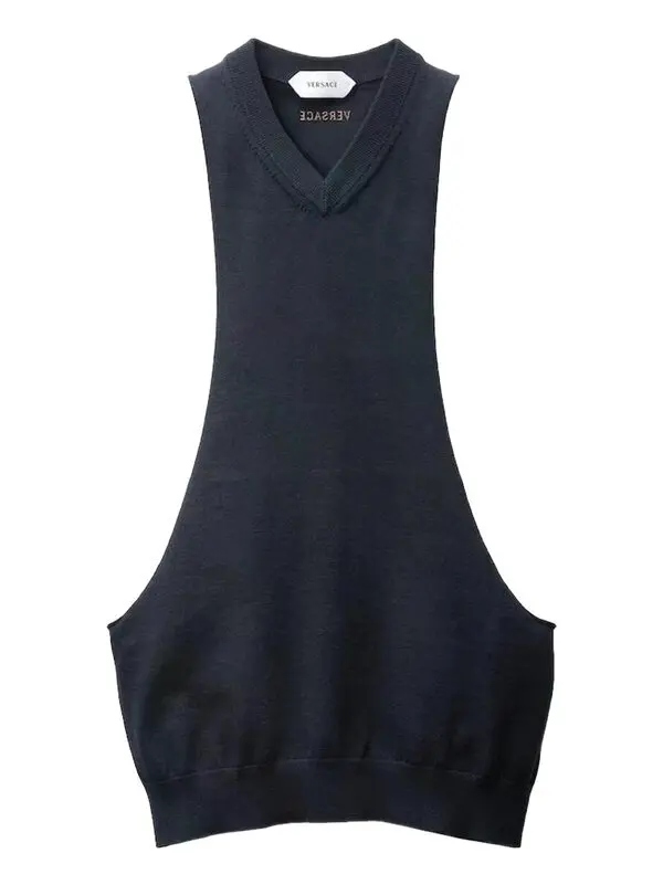 Versace V-neck Tank Top - Blue