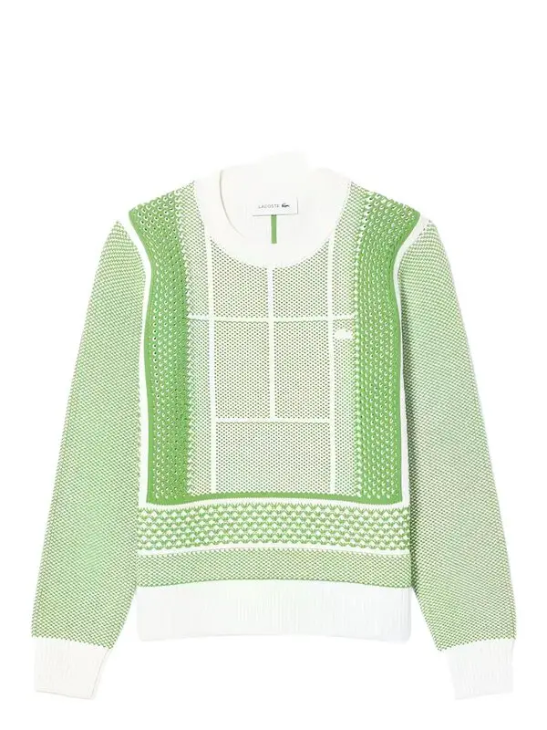 Lacoste Jacquard Sweater - Green