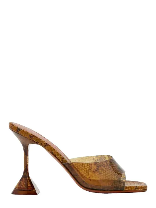 Amina Muaddi 95mm Lupita Mules - Brown