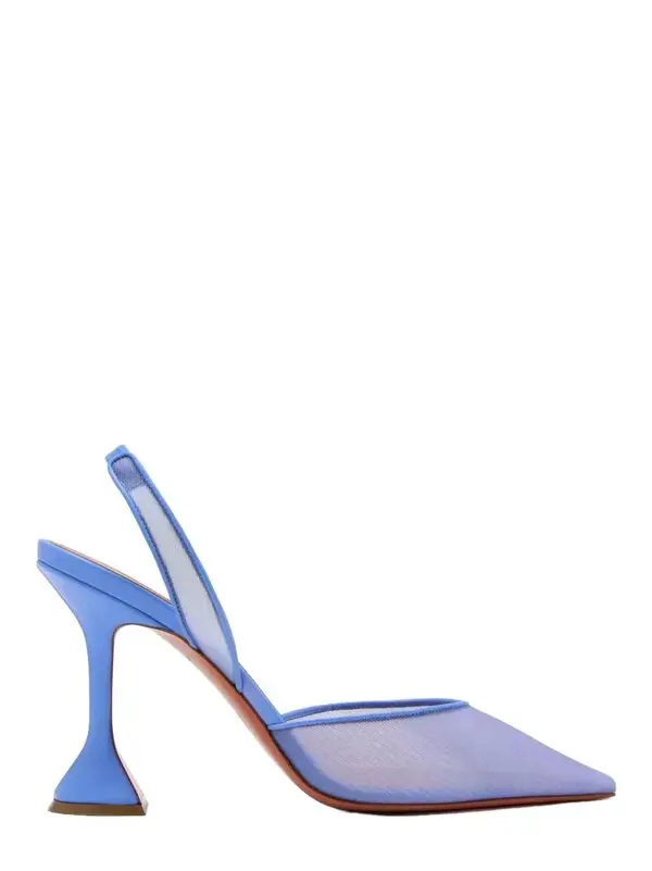 Amina Muaddi 95mm Holli Heeled Pumps - White