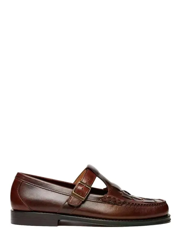 G.H.BASS Buckle-fastening Leather Loafers - Brown