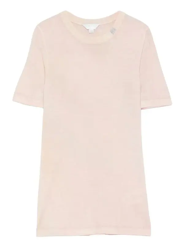 Malo Crewneck Short-sleeved Cashmere Sweater - Pink