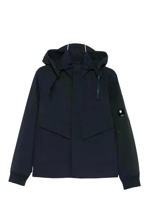 C.P. COMPANY Hooded Jacket With Lens Detail - Blue