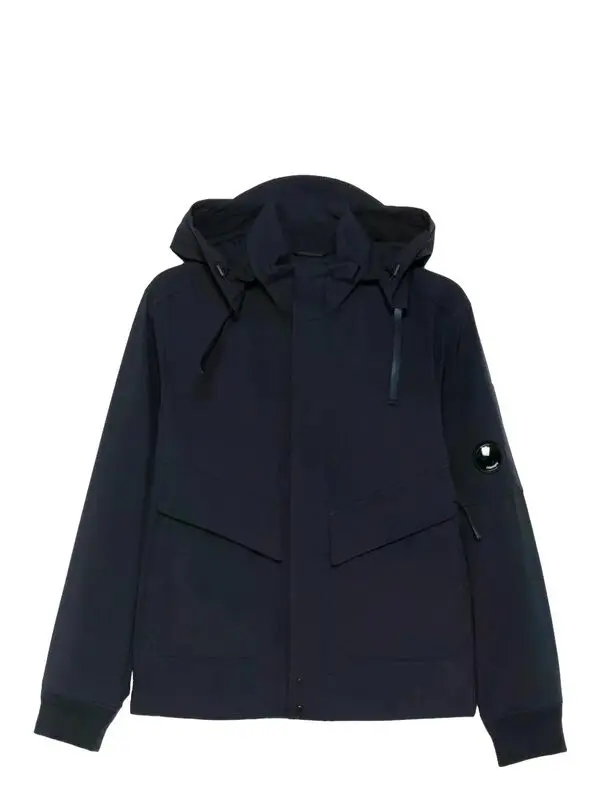 C.P. COMPANY Hooded Jacket With Lens Detail - Blue