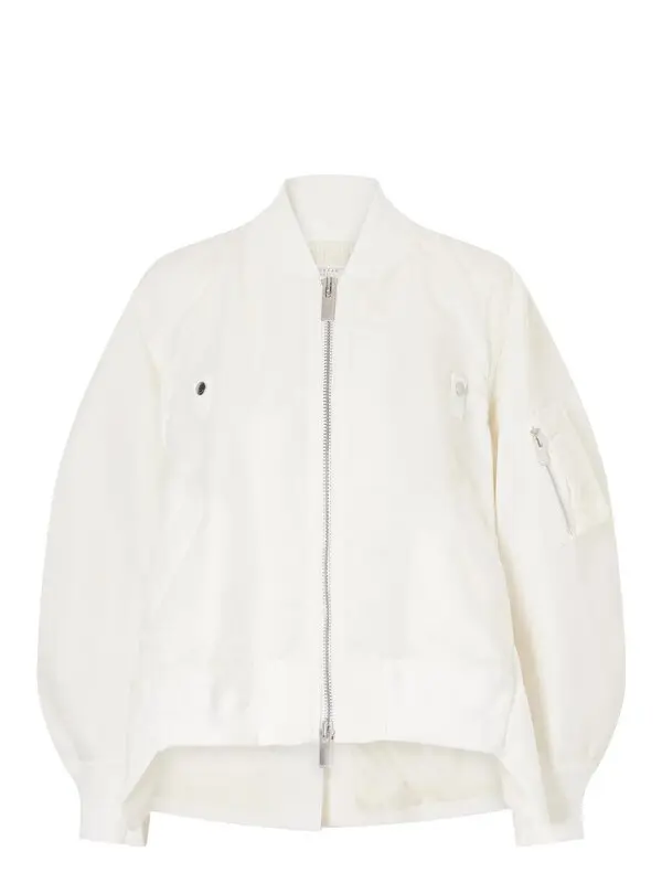 Sacai Padded Twill Bomber Jacket - Neutrals