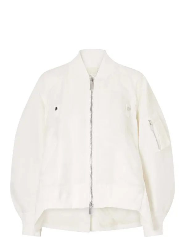 Sacai Padded Twill Bomber Jacket - Off-white