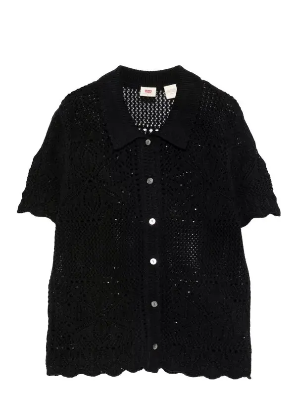 LEVI'S Crochet Button-down Shirt - Black