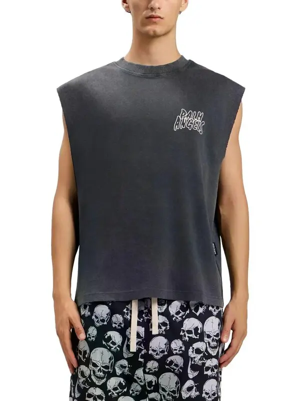 Palm Angels Distressed-detail Tank Top - Black