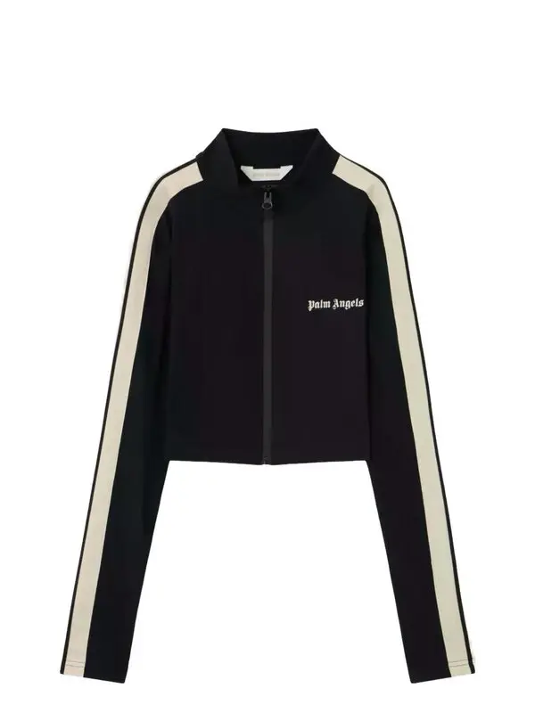 Palm Angels Logo Stripe Sweatshirt - Black