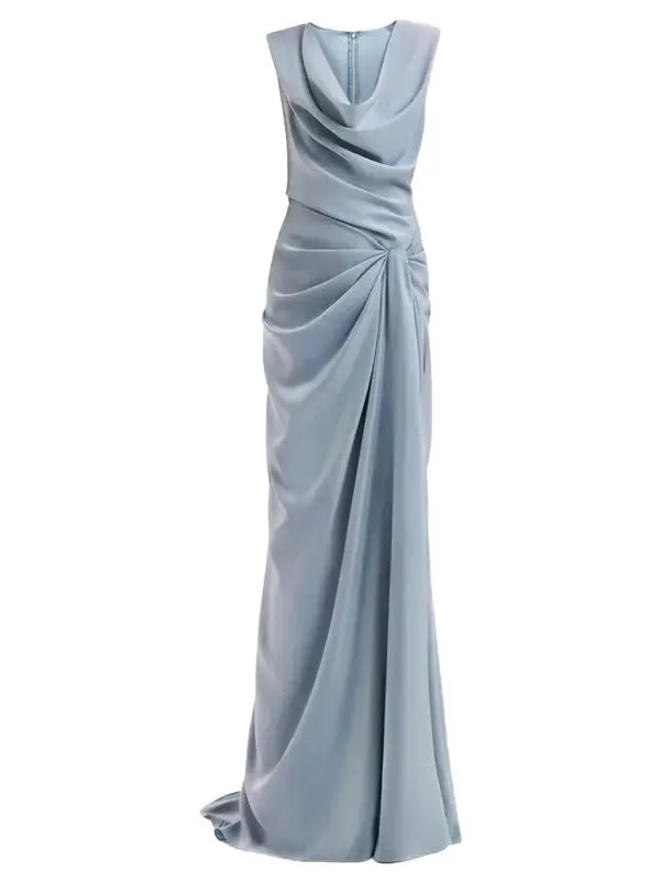 GEMY MAALOUF Draped Maxi Dress - Blue