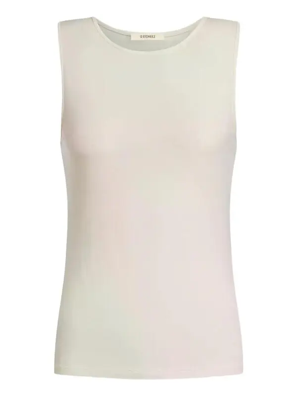 12 STOREEZ Sleeveless Tank Top - White