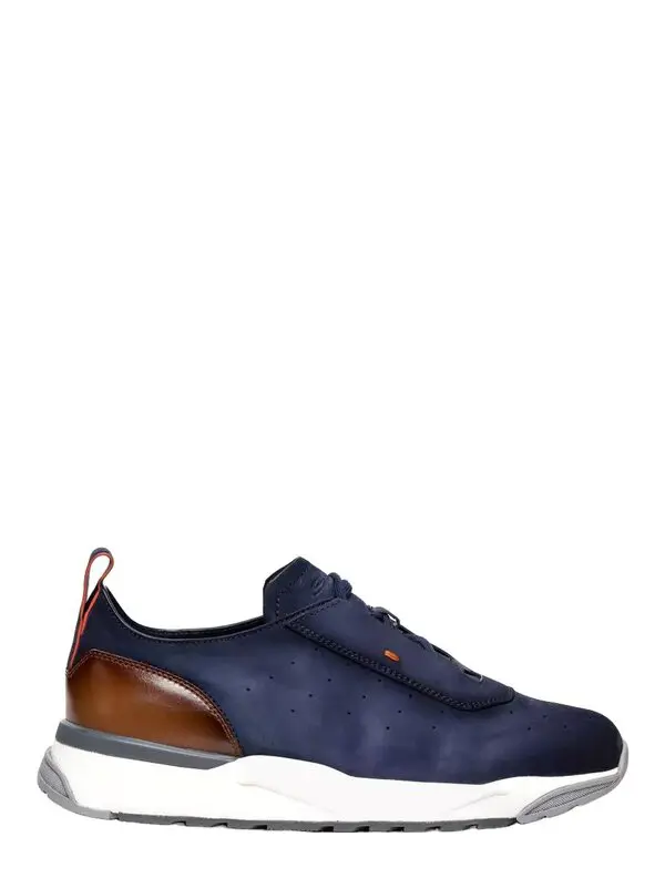 Santoni Perforated-detail Sneakers - Blue