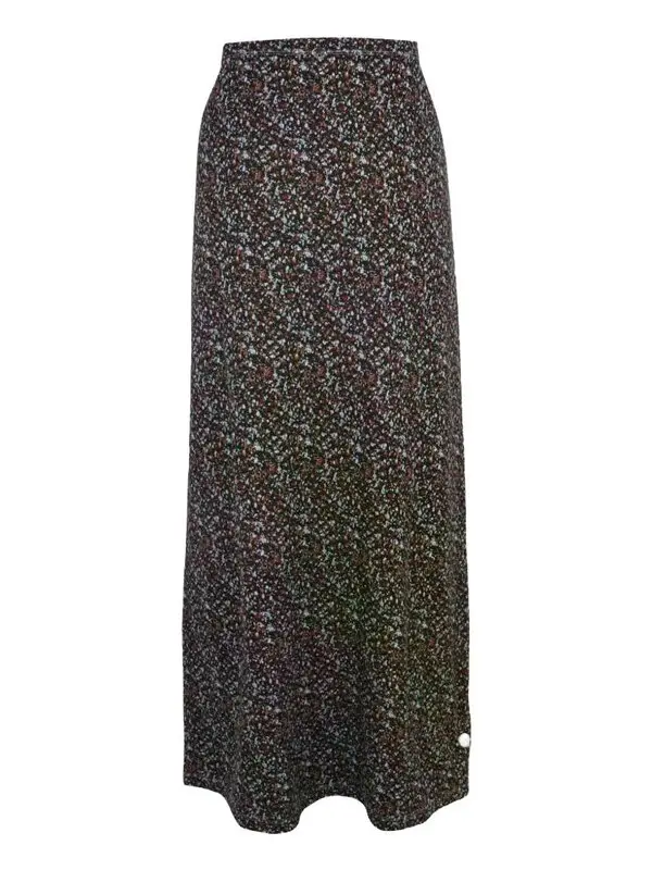 Rabanne Printed Maxi Skirt - Black