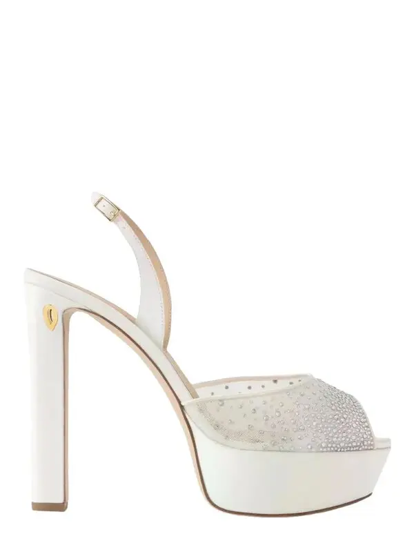Jennifer Chamandi Antonio Crystal-embellished Sandals - White