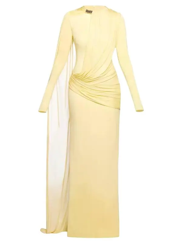 CHATS BY C.DAM Nilah Draped Dress - Yellow