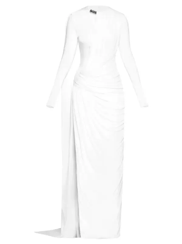 CHATS BY C.DAM Sahra Draped Maxi Dress - White
