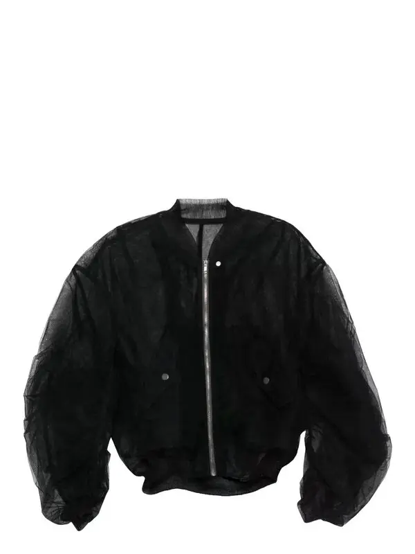Rick Owens Sheer Zip-up Jacket - Black