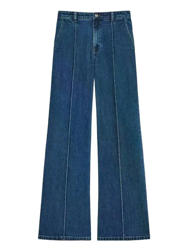 Theory Seam-detail Wide-leg Jeans - Blue