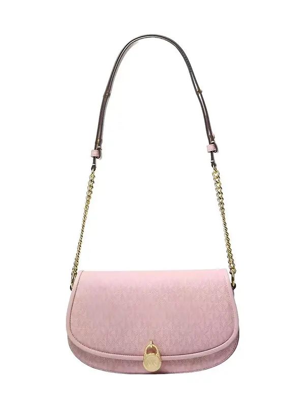 Michael Kors Mila Monogram Shoulder Bag - Pink