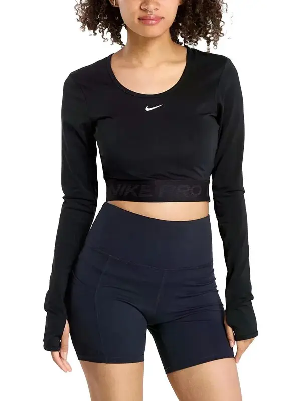 Nike Cutout-detail Cropped Top - Black