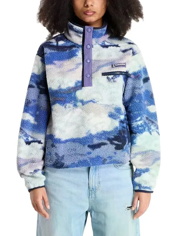 Columbia Cloud-print Fleece Sweatshirt - Blue