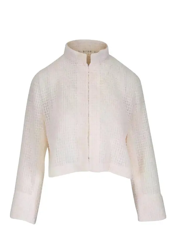 Akris Collarless Textured Jacket - Neutrals