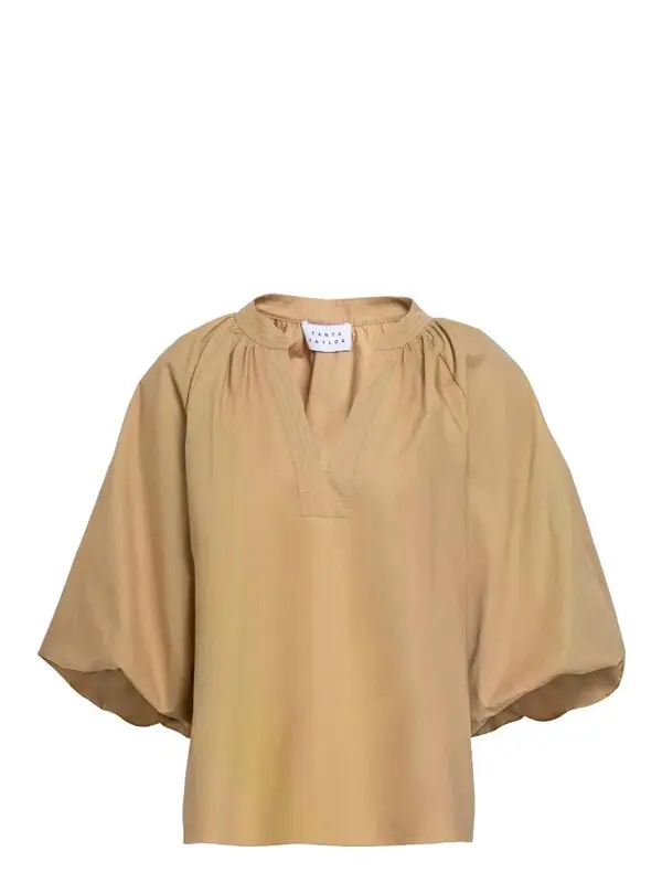 Tanya Taylor Puff-sleeve Top - Neutrals