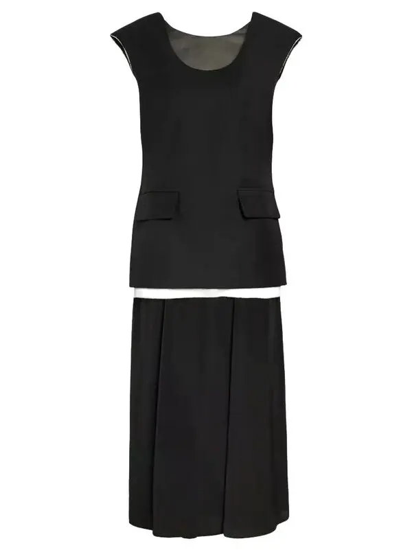 VORANIDA Flap-pocket Midi Dress - Black