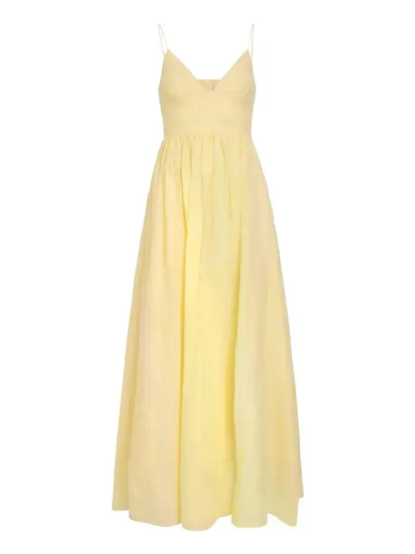 Aje Gathered Spaghetti-strap Dress - Yellow