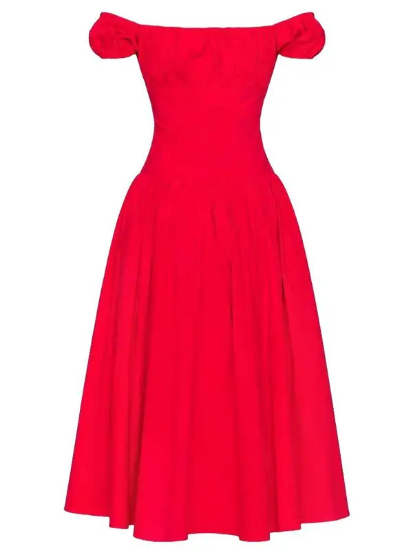 Caroline Constas Augusta Drop-waist Dress - Red