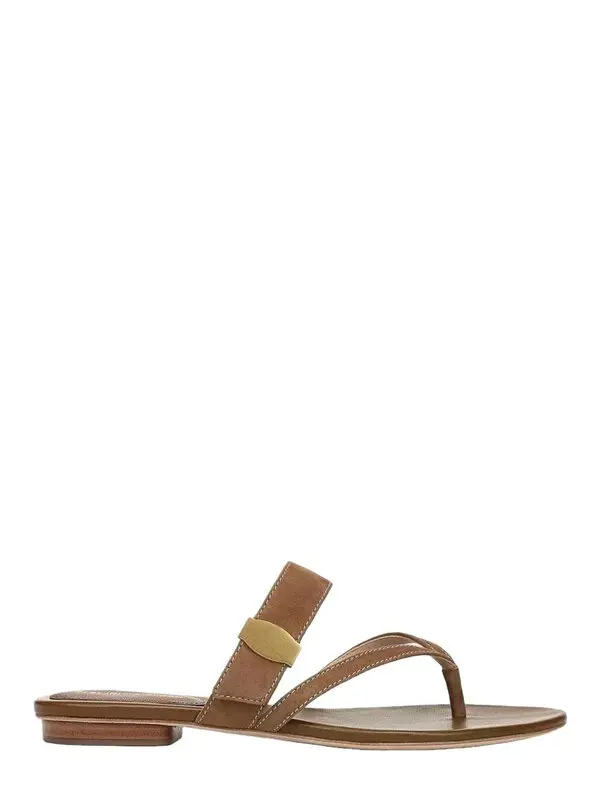 Veronica Beard Salva Dash Flat Sandals - Brown