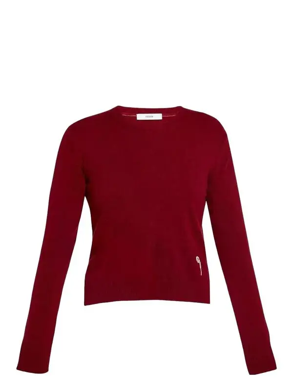 Erdem Embroidered Crew-neck Sweater - Red